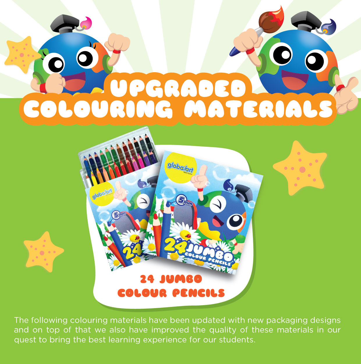 24 Jumbo Color Pencils – Global Art Vietnam